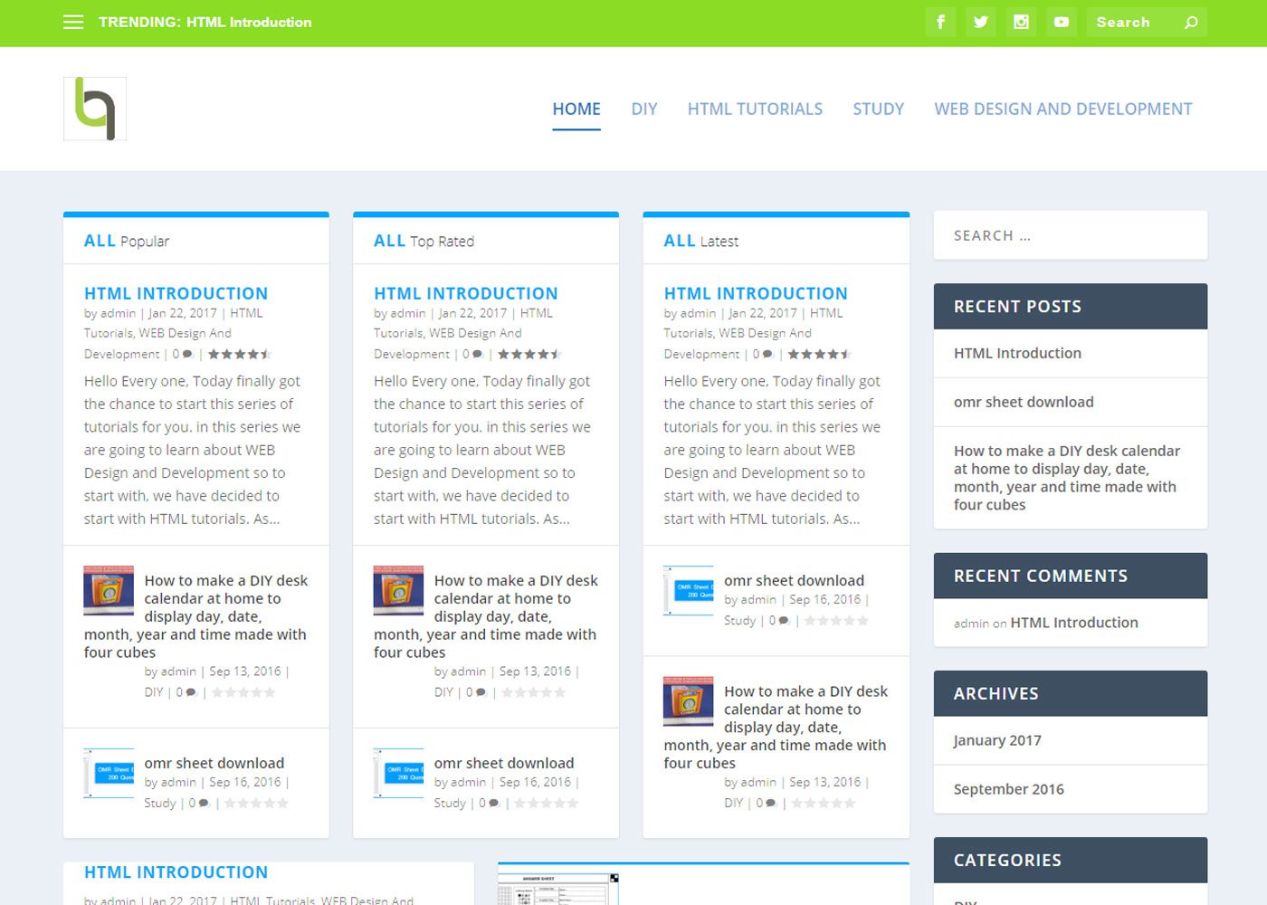 Web Design And Development Project SG trekkers - Animation